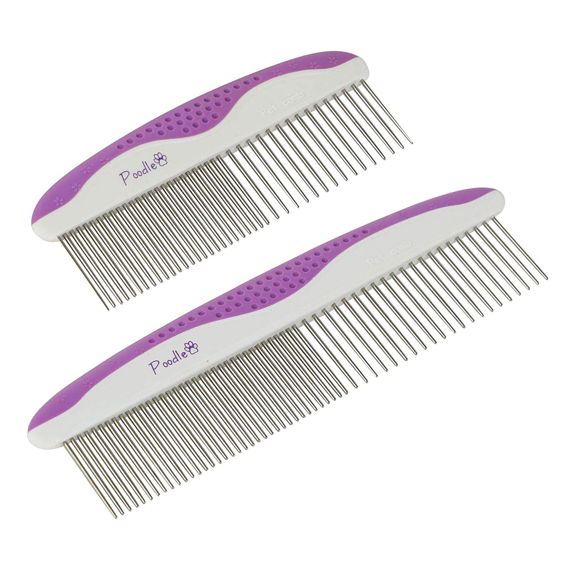 Stainless steel dog comb - 2 pack - Poodlepet