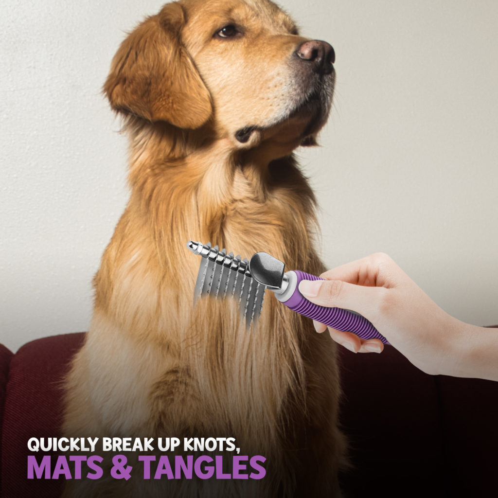 Dematting fur rake comb - Poodlepet